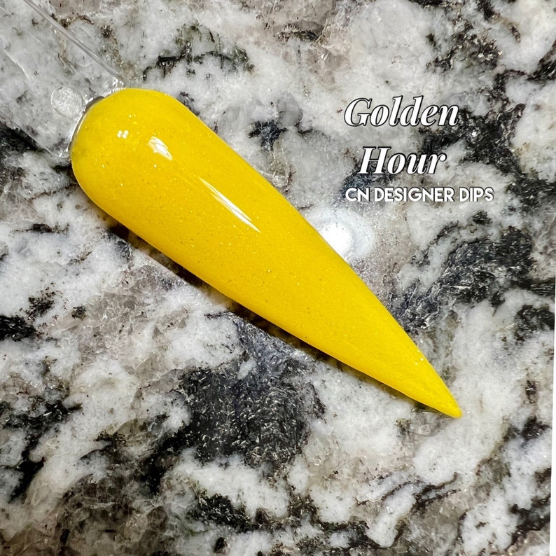 Golden Hour- Dip Powder, Yellow Dip Powder, Nail Dip Powder, Acrylic ...