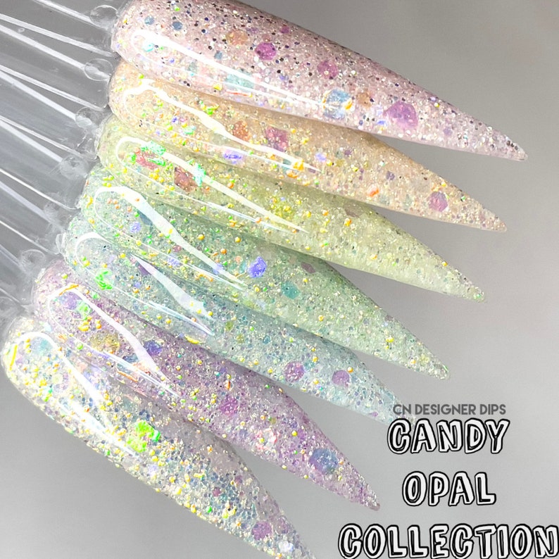 Candy Opal Dip Powder Dip Powder for Nails Glitter Dip - Etsy