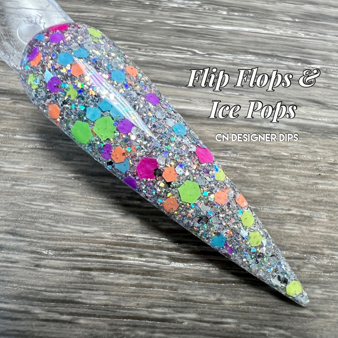 Flip Flops & Ice Pops- Dip Powder, Dip Powder for Nails, Nail Dip, Dip ...