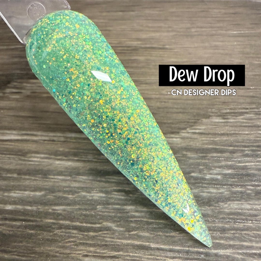 Dew Drop- Dip Powder, Dip Powder for Nails, Acrylic, Spring, Green ...