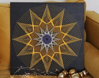 String Art Sacred Geometry Psychedelic String Art Home Decor - Etsy UK