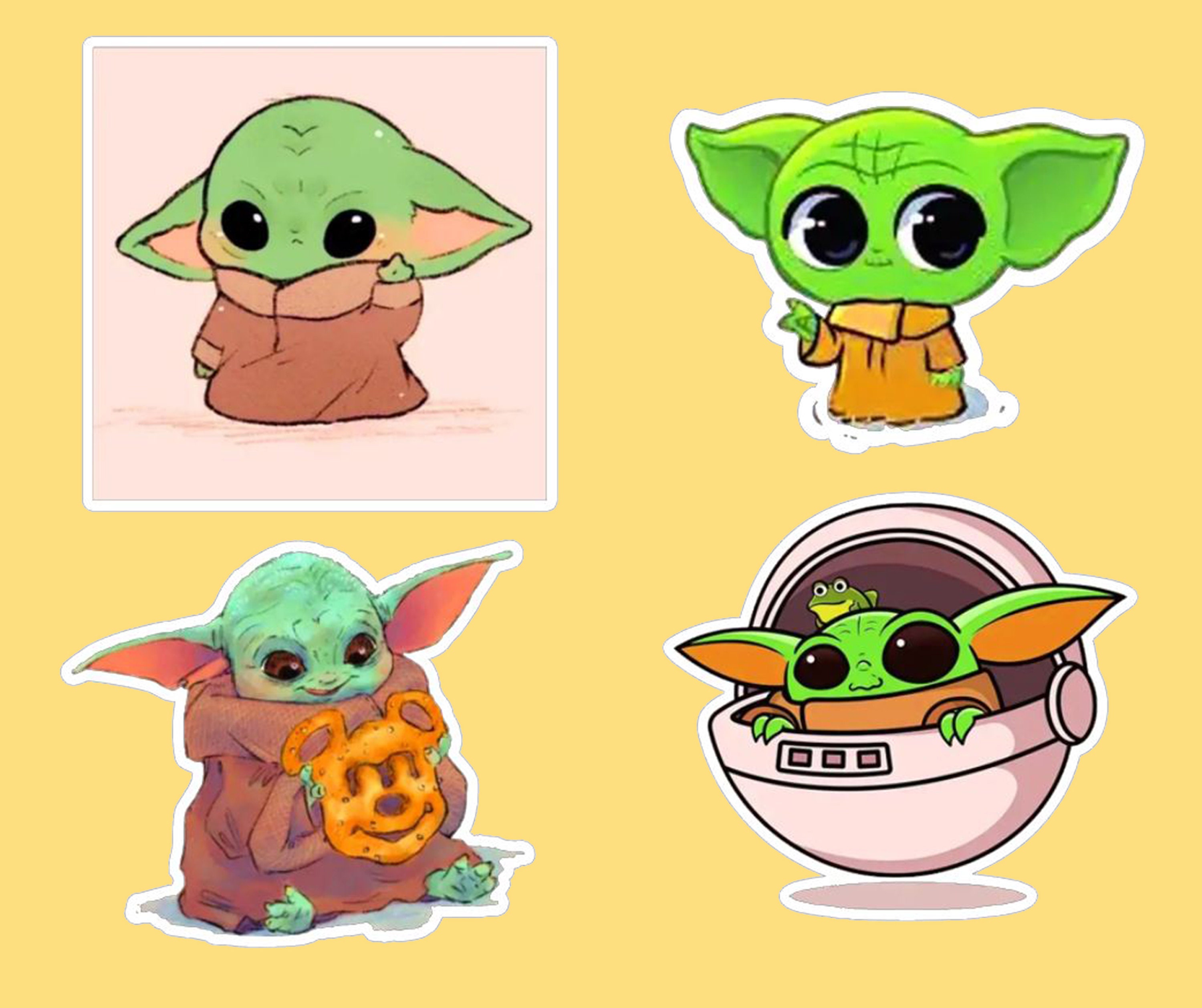 Premium Grogu Stickers Baby Yoda Sticker The Child Sticker | Etsy
