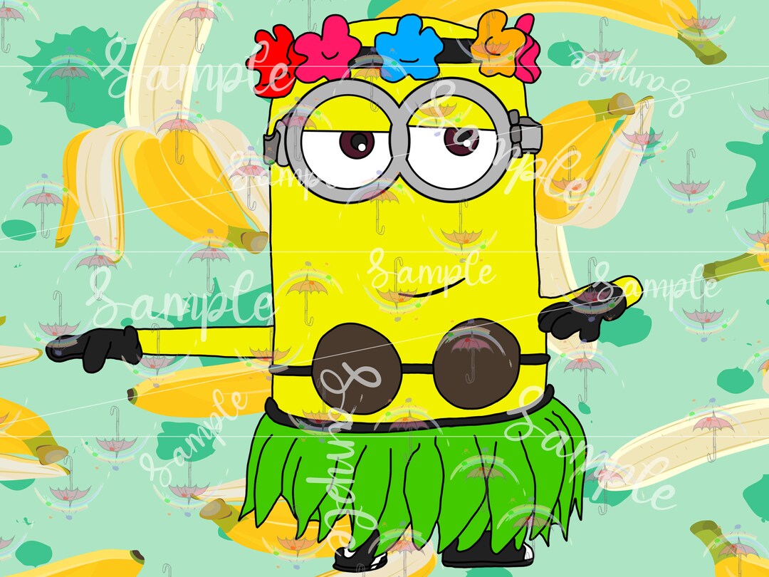 Instant Download Minion Hula Art Phil Digital Download Phil - Etsy