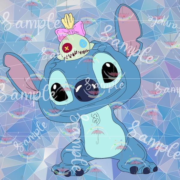 Stitch Hugging Scrump Svg - Etsy