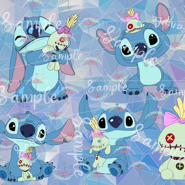 Stitch Hugging Scrump Svg - Etsy