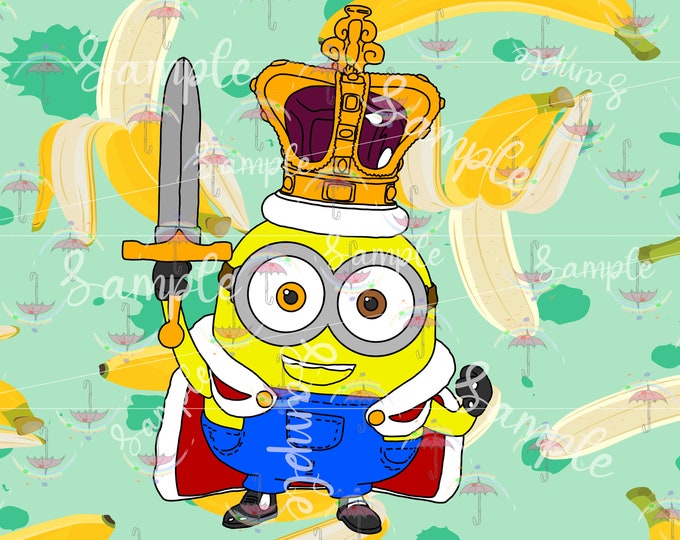 Instant Download Minion King Bob Art, Bob Digital Download, Bob the ...