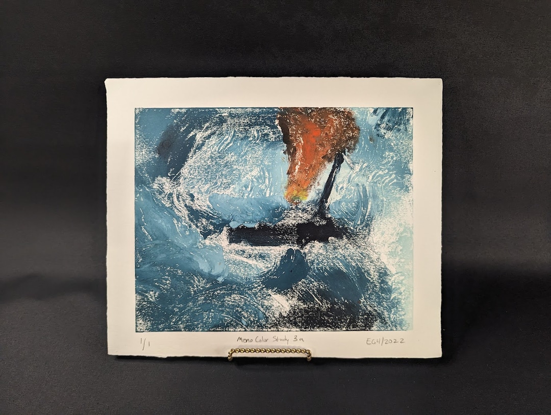 Monotype Paintings "mono Color Study 3" Original Monoprints - Etsy