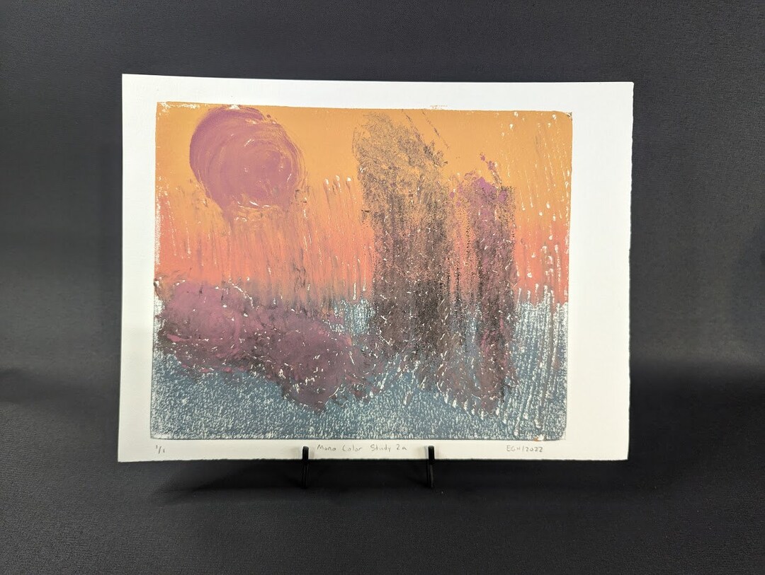 Monotype Painting "mono Color Study 2a" Original Monoprint - Etsy