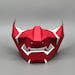 Samurai Menpo | Half Face Mask - DIY Papercraft (PDF Template Download ...