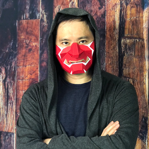 Samurai Menpo | Half Face Mask - DIY Papercraft (PDF Template Download ...