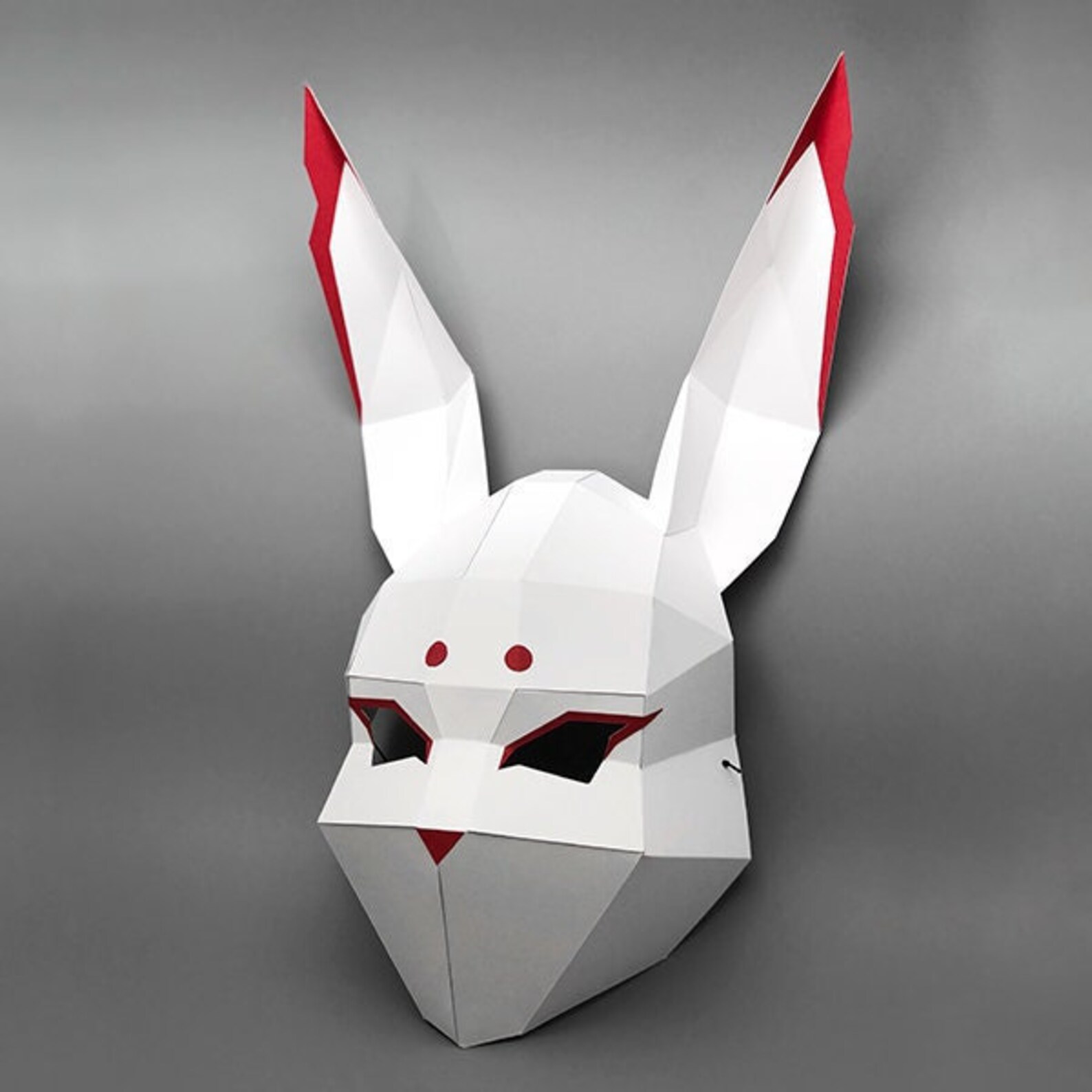 Moon Rabbit | Full Face Mask - DIY Papercraft (PDF Template Download ...