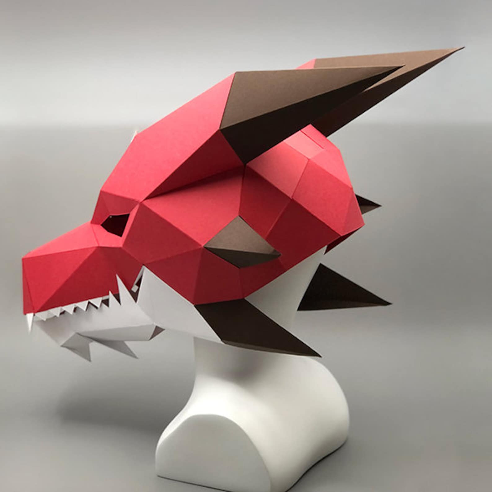 Tatsu Dragon Head Mask DIY Halloween Costume Papercraft | Etsy