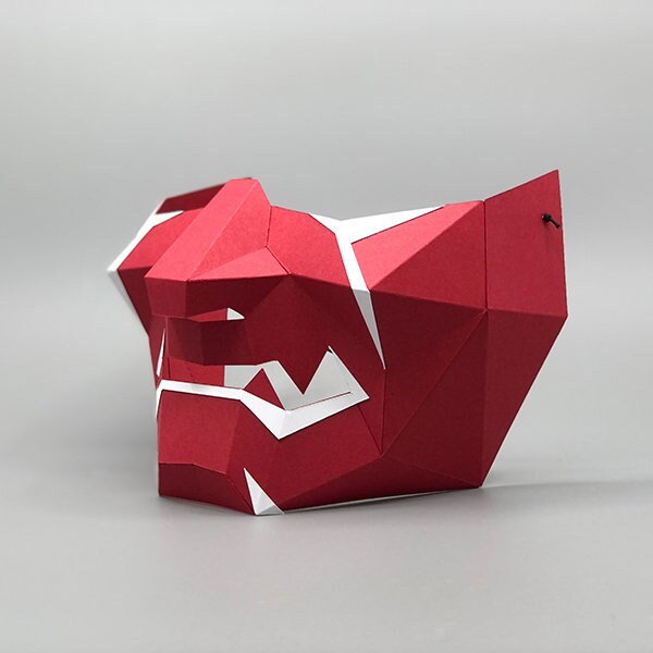 Samurai Menpo | Half Face Mask - DIY Papercraft (PDF Template Download ...