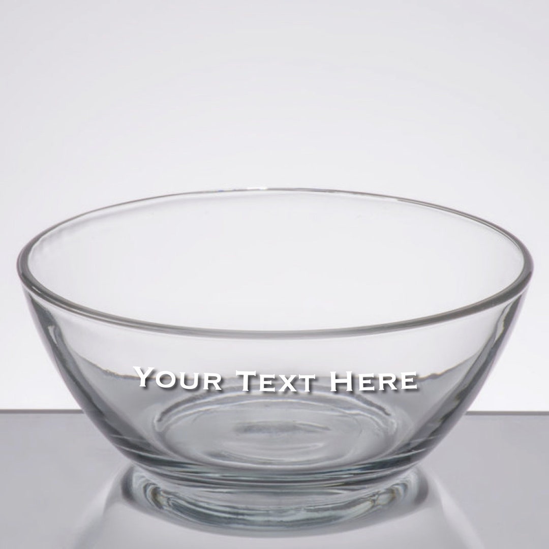 Custom Etched Glass Bowl. Personalized Bowls. Small and Large Orders ...