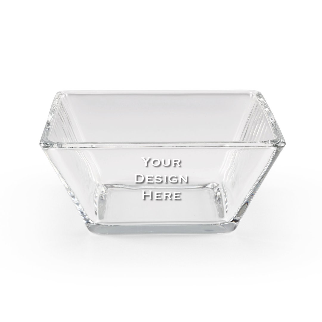 Custom Etched Square Glass Bowl. Personalized Bowl. Small and - Etsy
