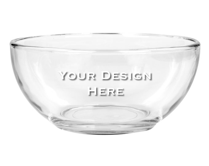 Custom Etched Glass Bowl. Personalized Bowls. Small and Large | Etsy