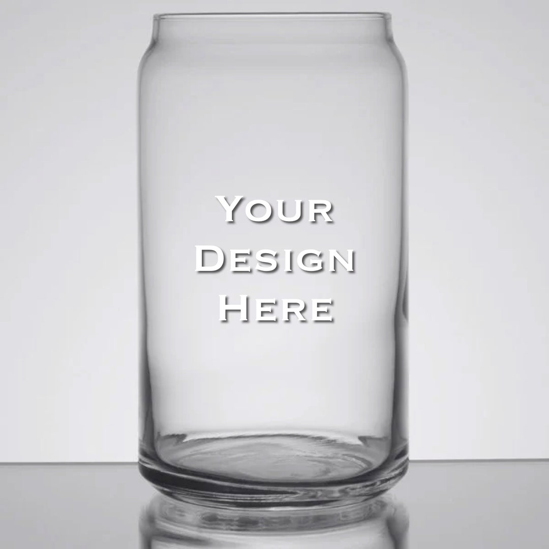Custom Etched 16oz Can Glass: Personalized Wedding Favor - Etsy