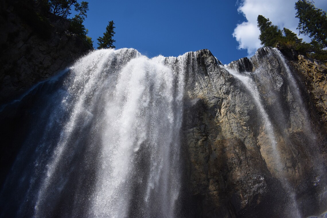 The Cascading Dunanda Falls in Yellowstone National Park's - Etsy