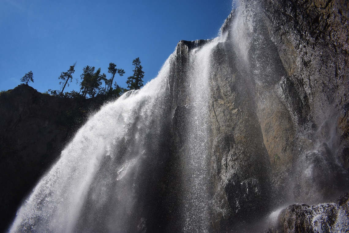 The Cascading Dunanda Falls in Yellowstone National Park's - Etsy