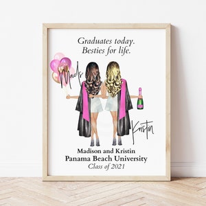 Personalized Graduation Print, Best Friend Print, Graduate Print for ...