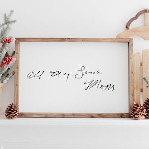 Custom Handwriting Print Memorial Print Signature Print - Etsy