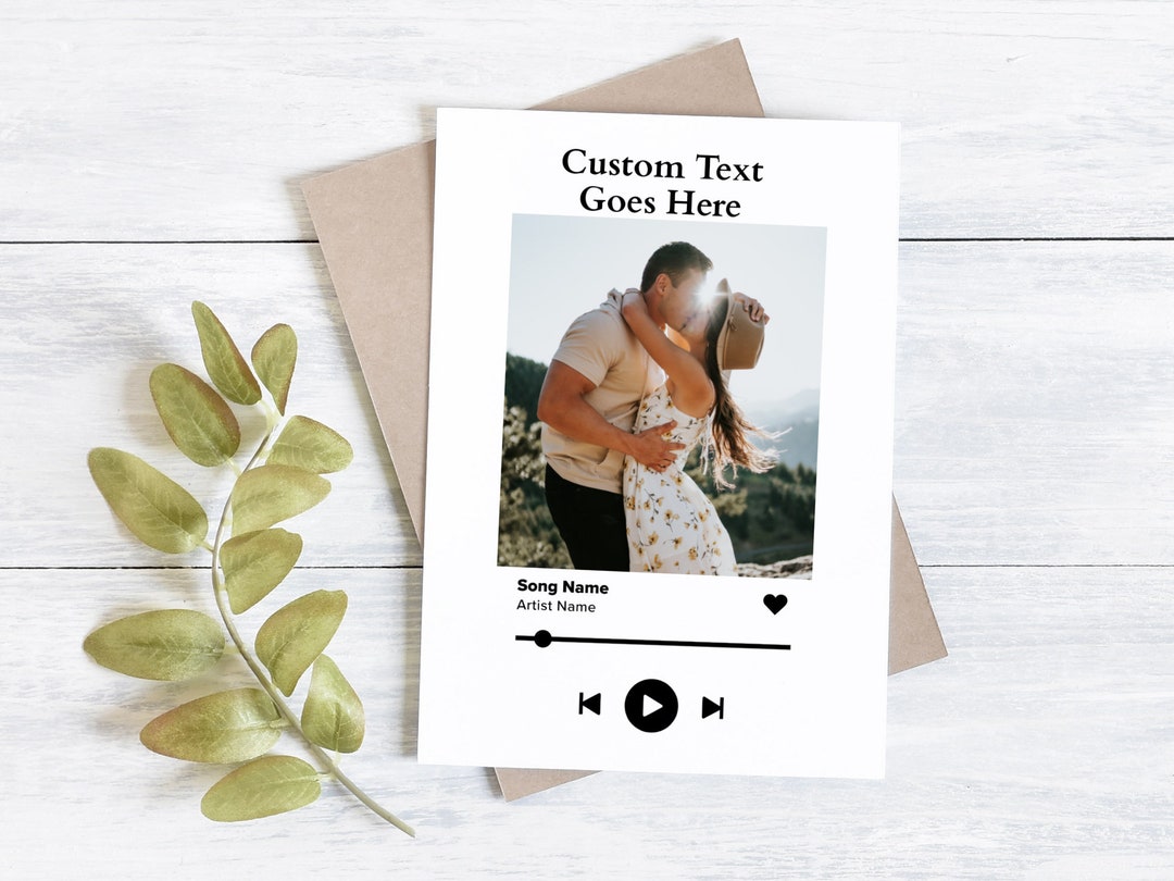 Personalized Photo Card, Custom Photo, Song Card, Music Card ...