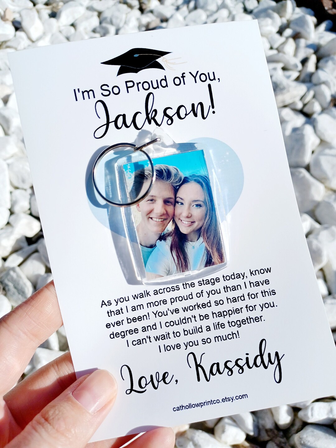 Graduation Photo Keychain, Boyfriend Graduation Gift, Custom Couple ...