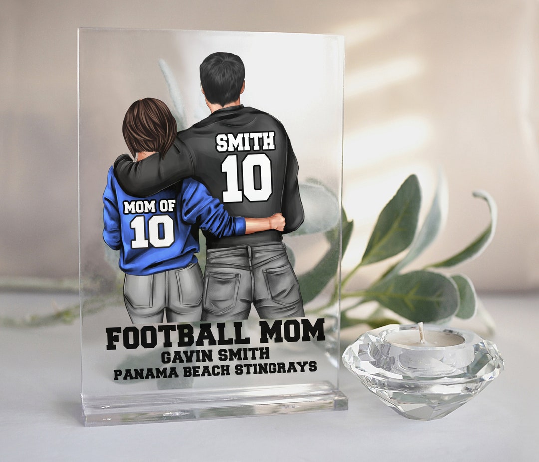 Personalized Football Acrylic Sign, Custom Football Gift, Mom Football ...