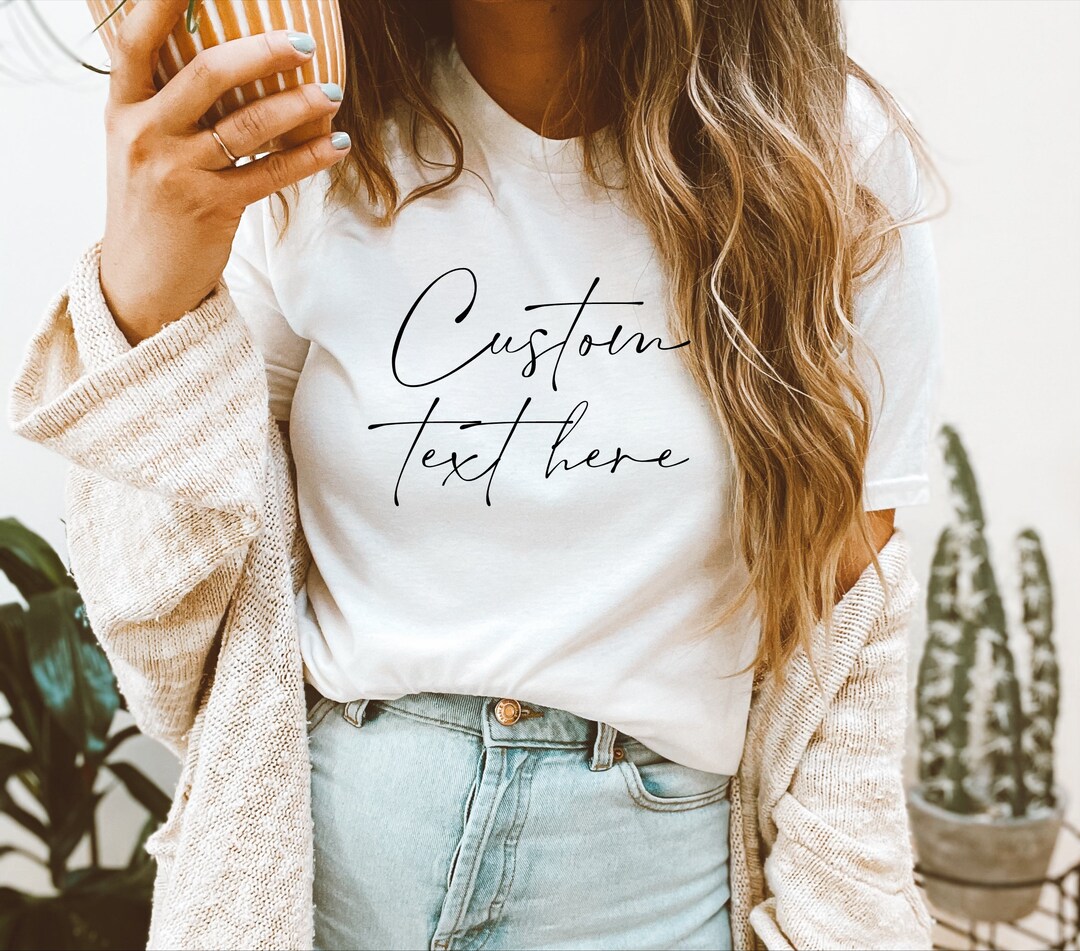 Custom Tshirt, Personalized Tshirt, Women's Custom Shirt, Custom Logo ...