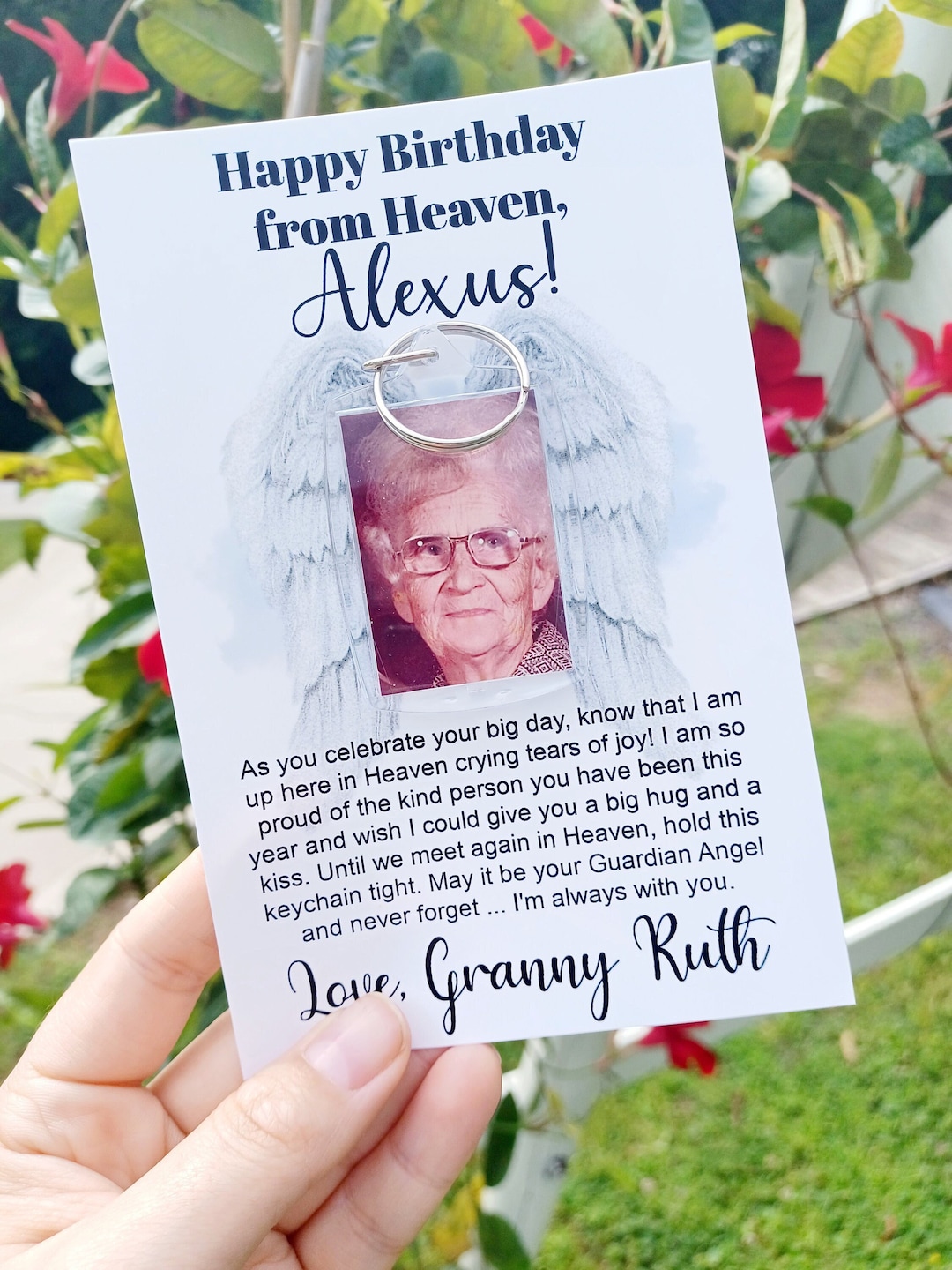 Birthday Memorial Keychain, Birthday Gift, Custom Birthday Gift ...