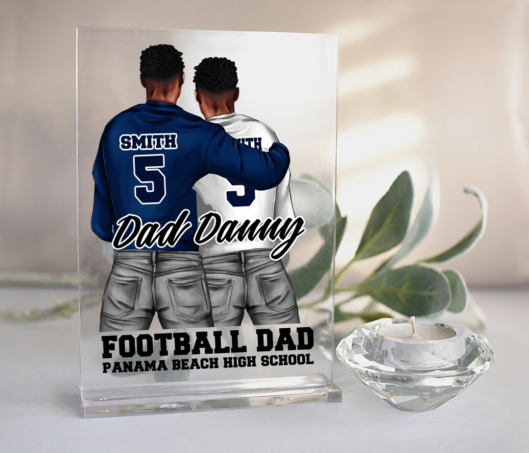 Personalized Football Acrylic Sign, Custom Football Gift, Dad Football ...