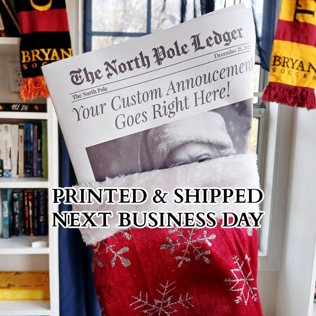 Custom Printed Stocking Newspaper for Christmas - Etsy