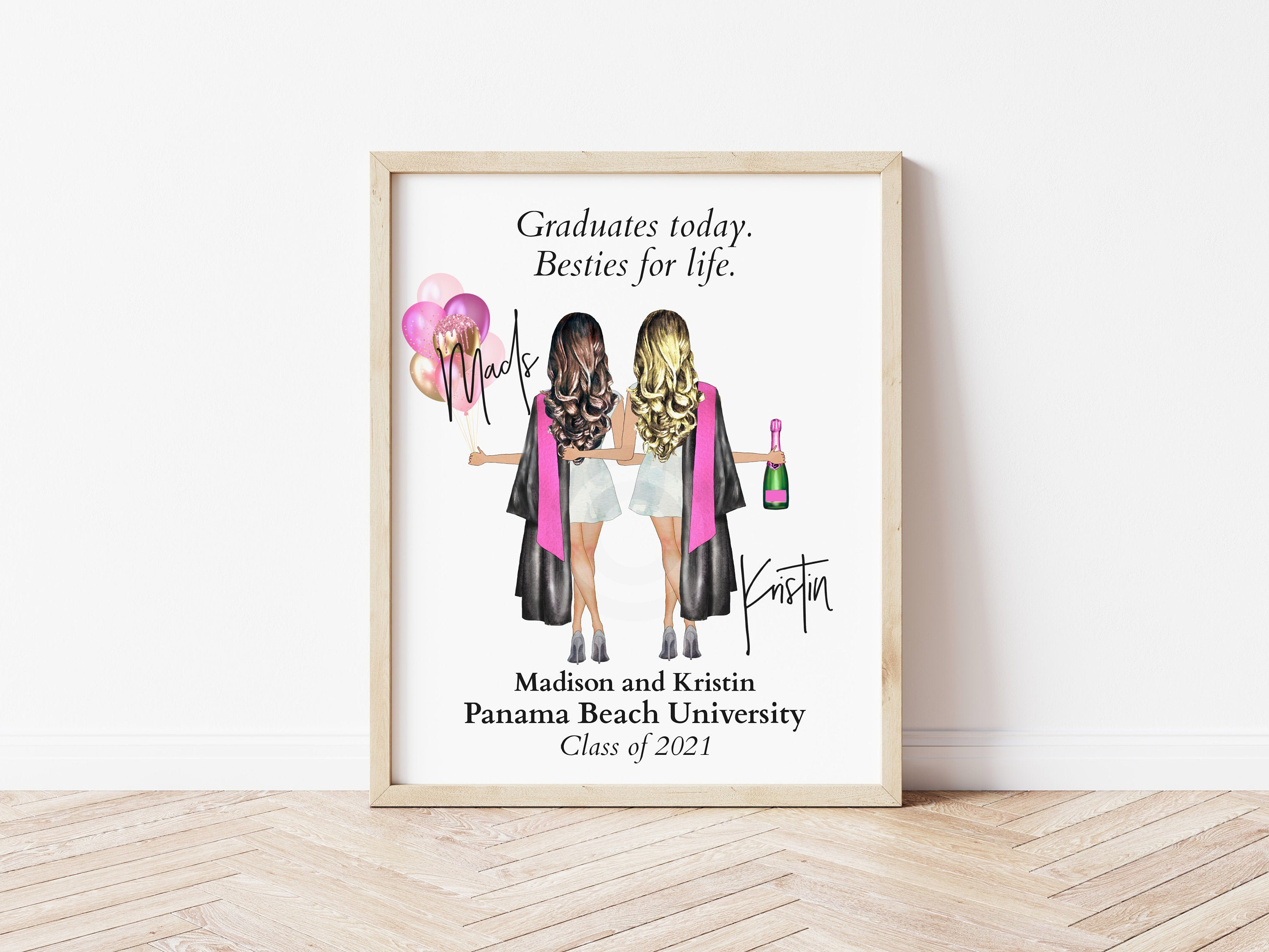 Personalized Graduation Print, Best Friend Print, Graduate Print for ...