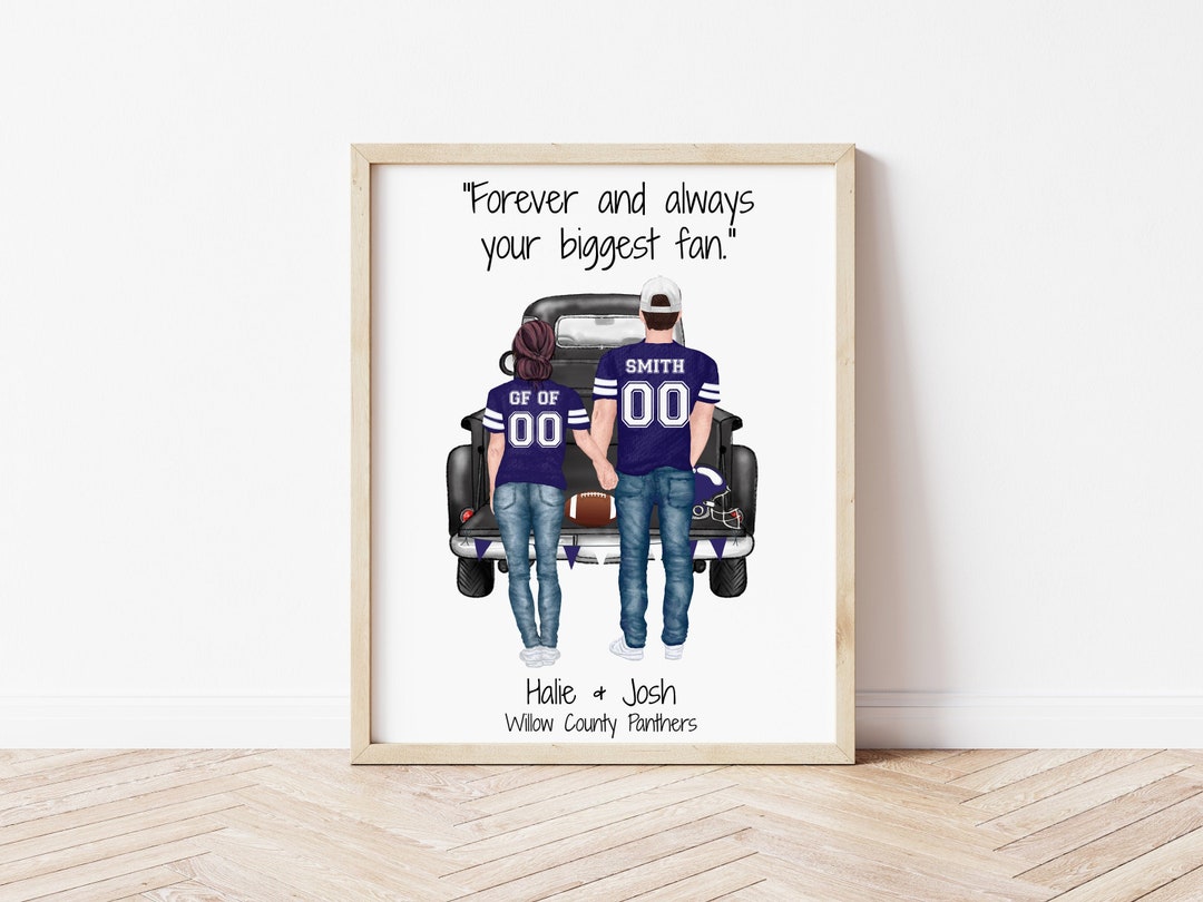 Personalized Print, Girlfriend Print, Boyfriend Print, Football Print ...