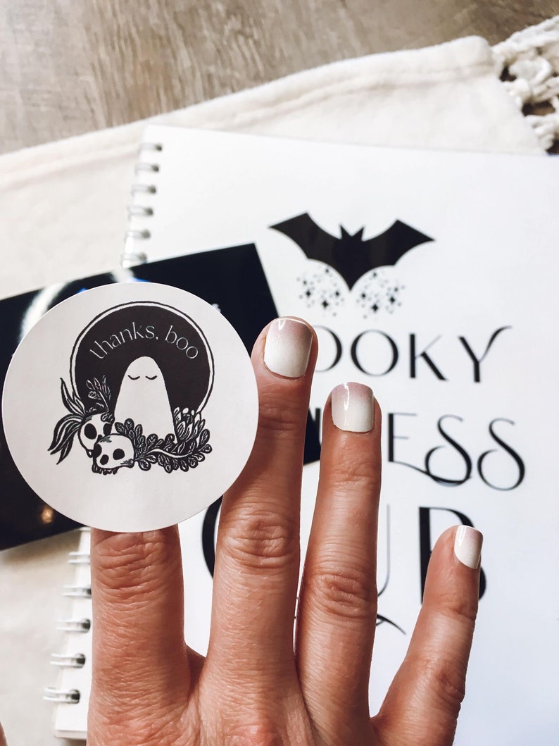 Spooky Small Business Thank You Stickers Packaging Stickers | Etsy