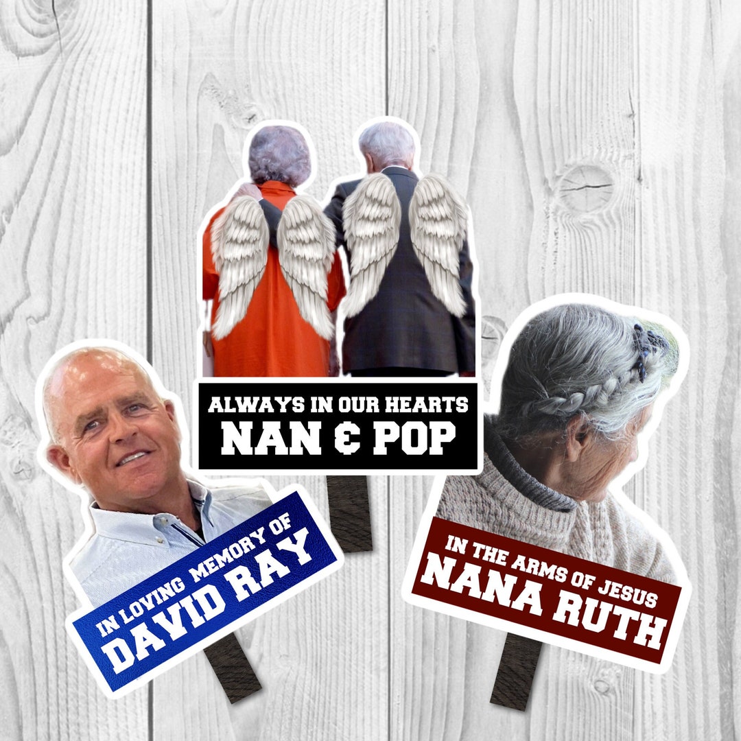 Custom Memorial Huge Head on Stick, Photo Cutout, Memorial Cutout ...