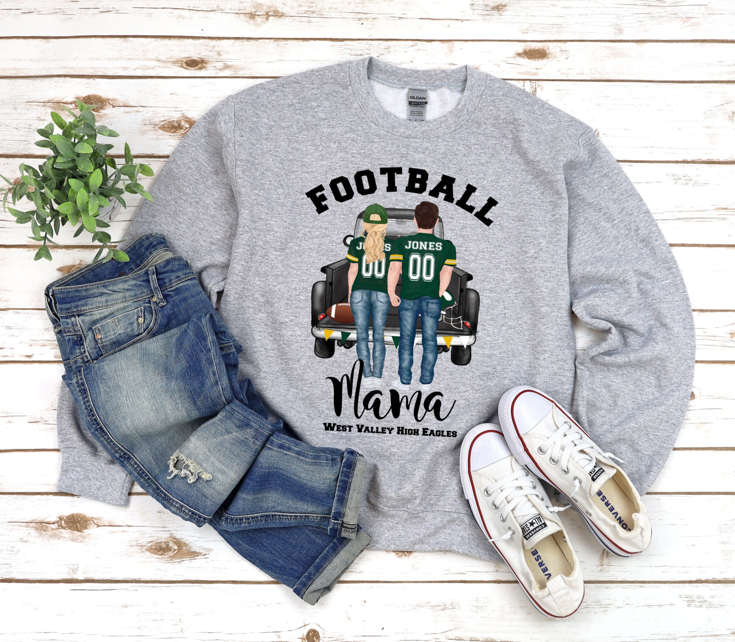 Personalized Football Sweatshirt, Football Mom, Football Mama, Football ...