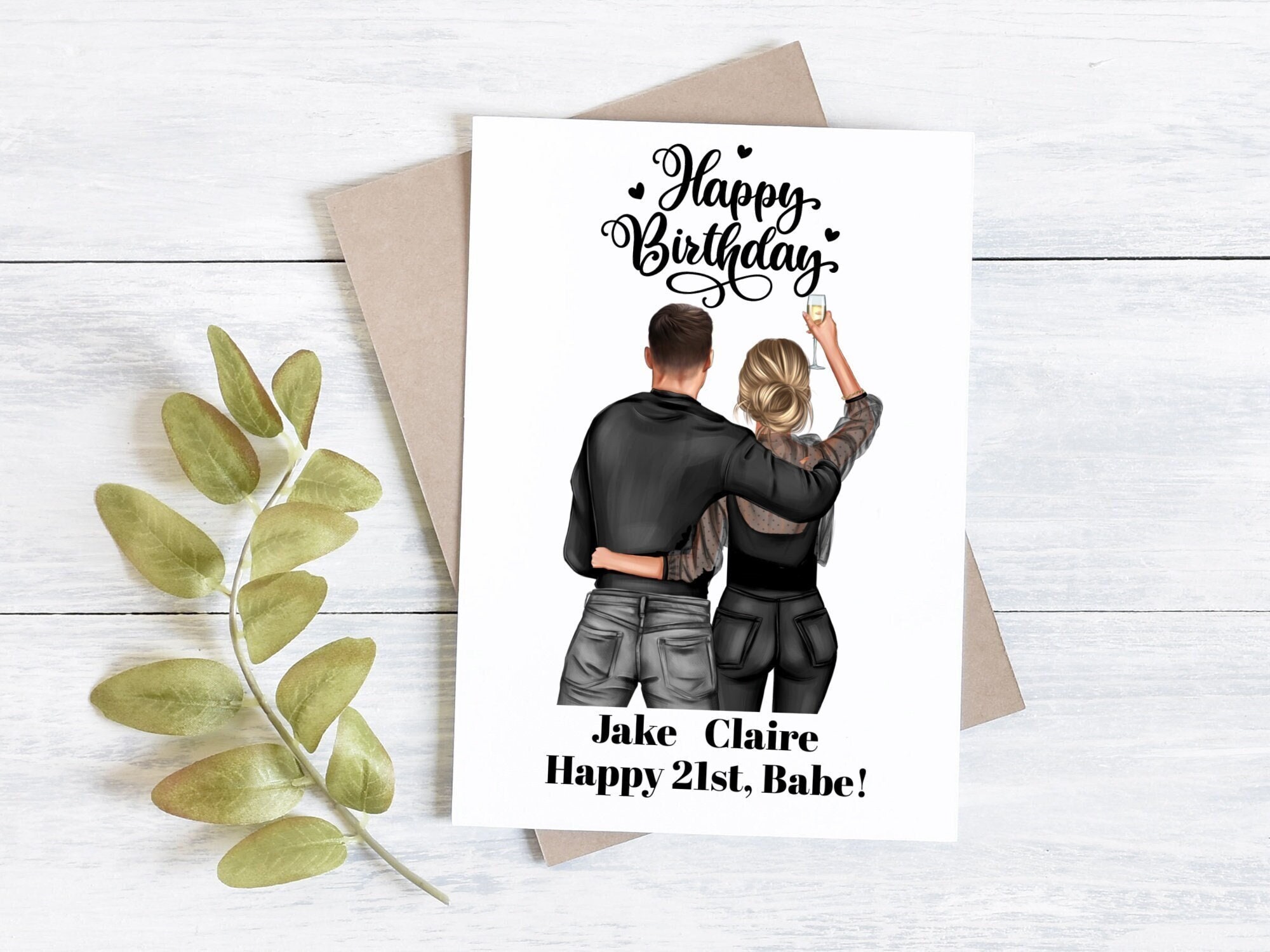 Personalized Birthday Card Couple Birthday Card Birthday - Etsy