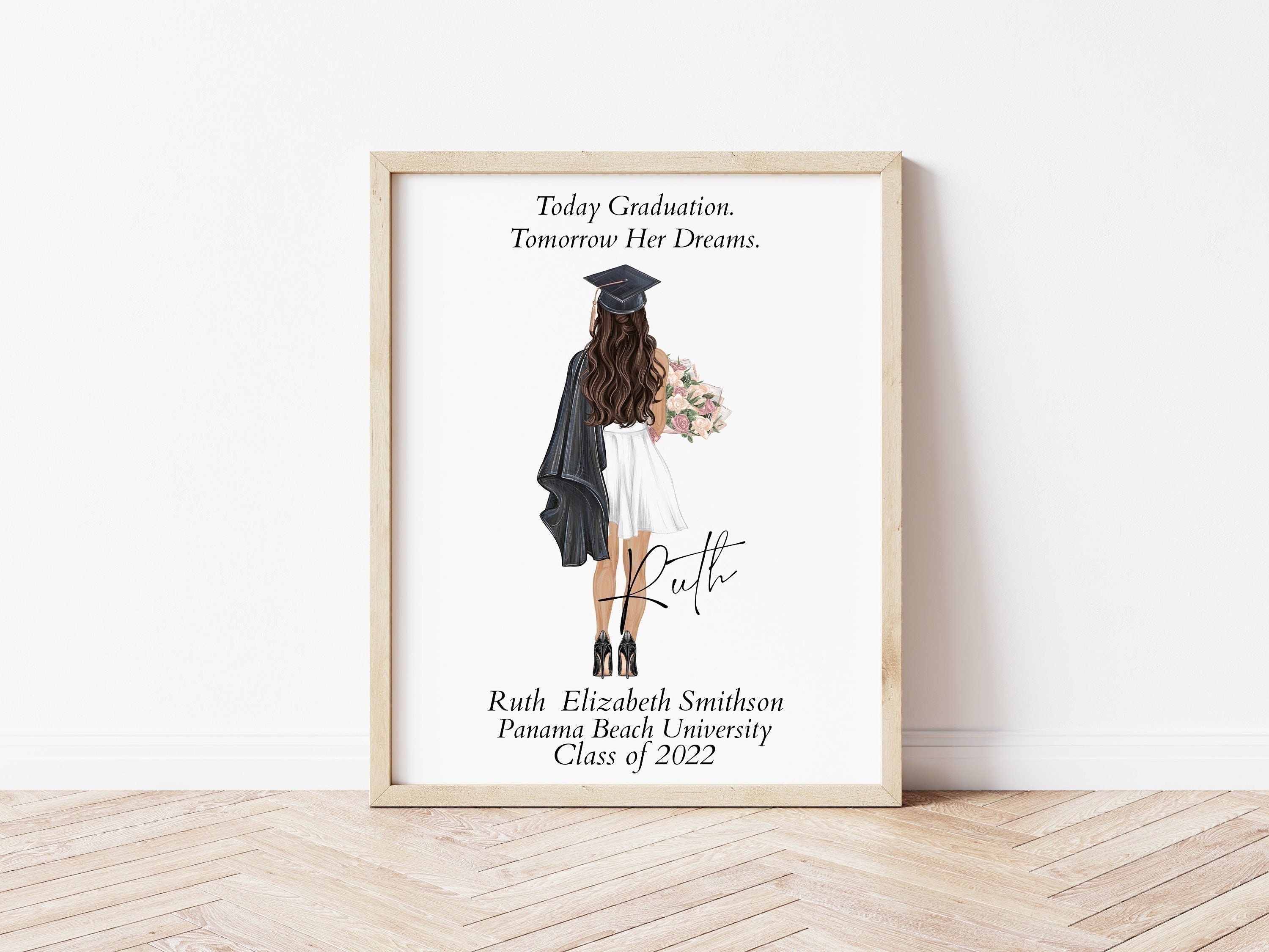 Personalized Graduation Print, Graduate Print for Her, Graduation Gift ...