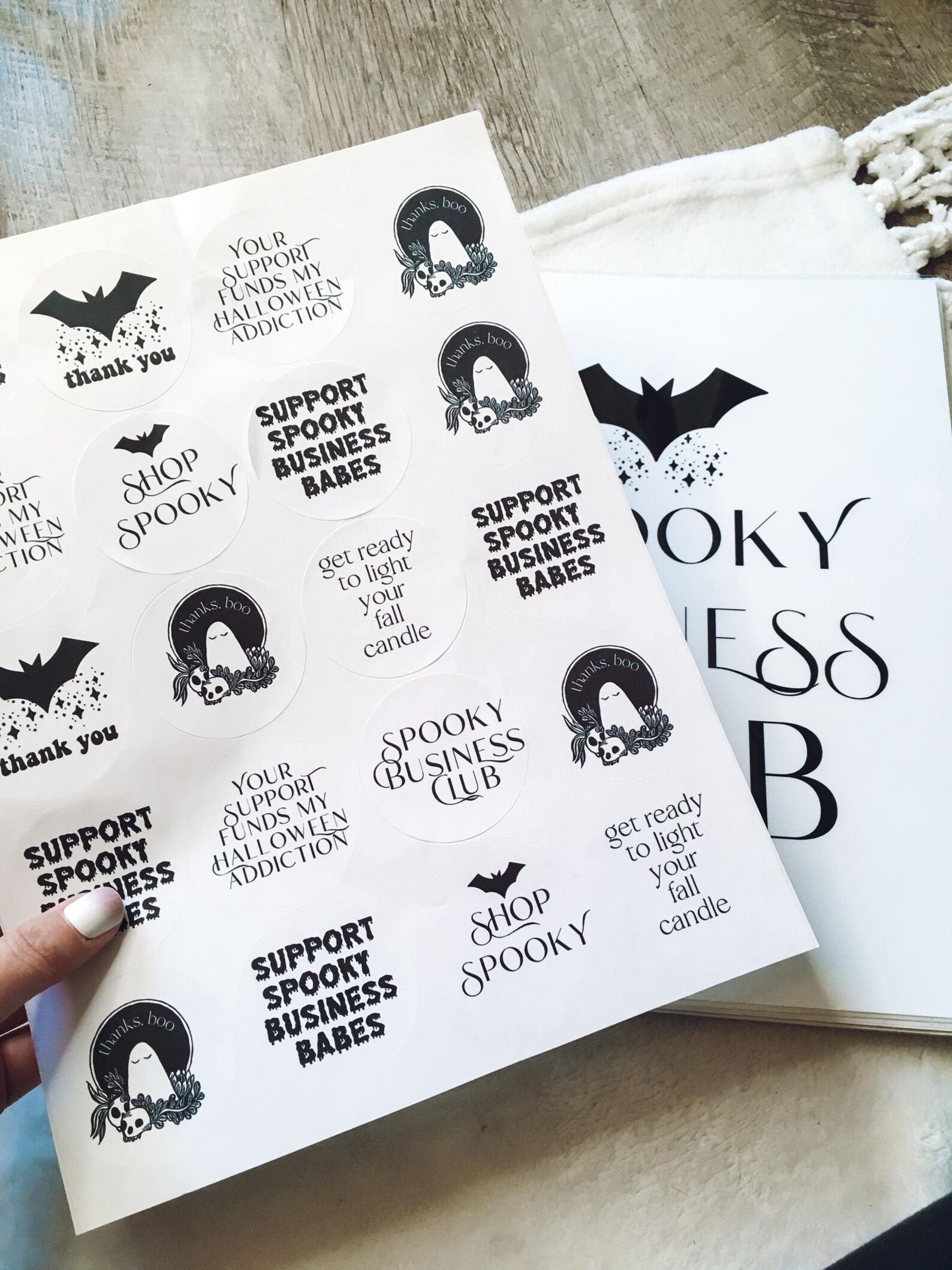 Spooky Small Business Thank You Stickers Packaging Stickers - Etsy