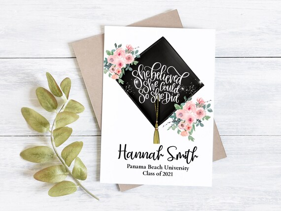Personalized Graduation Card Custom Graduation Card Graduate | Etsy