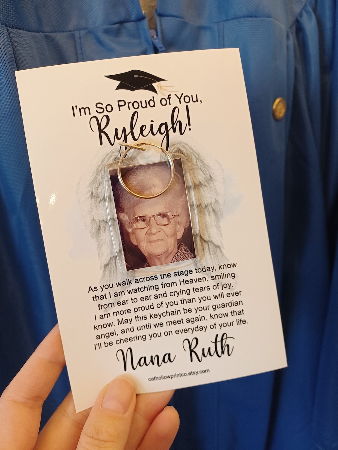 Graduation Memorial Keychain, Graduation Gift, Custom Graduation Gift ...