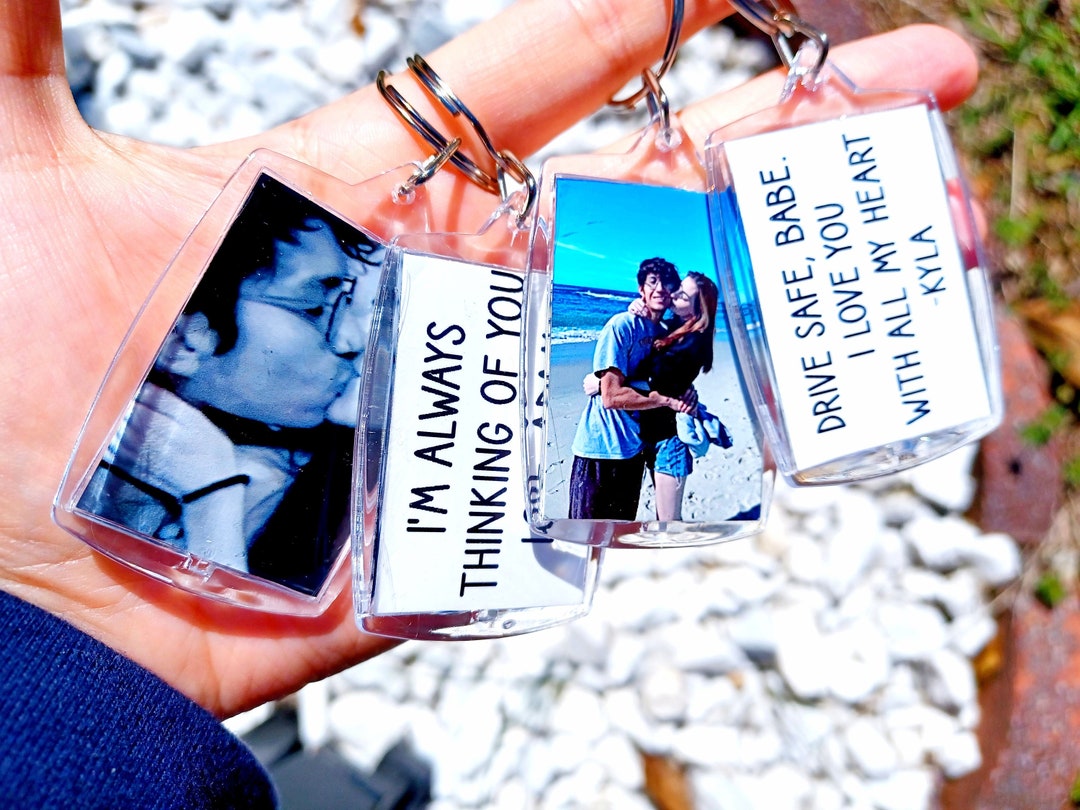 SET OF TWO Custom Double Sided Photo Keychains, Custom Keychain, Custom ...