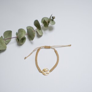 Weltkarte Makramee Armband Edelstahl Travel World map - Etsy.de