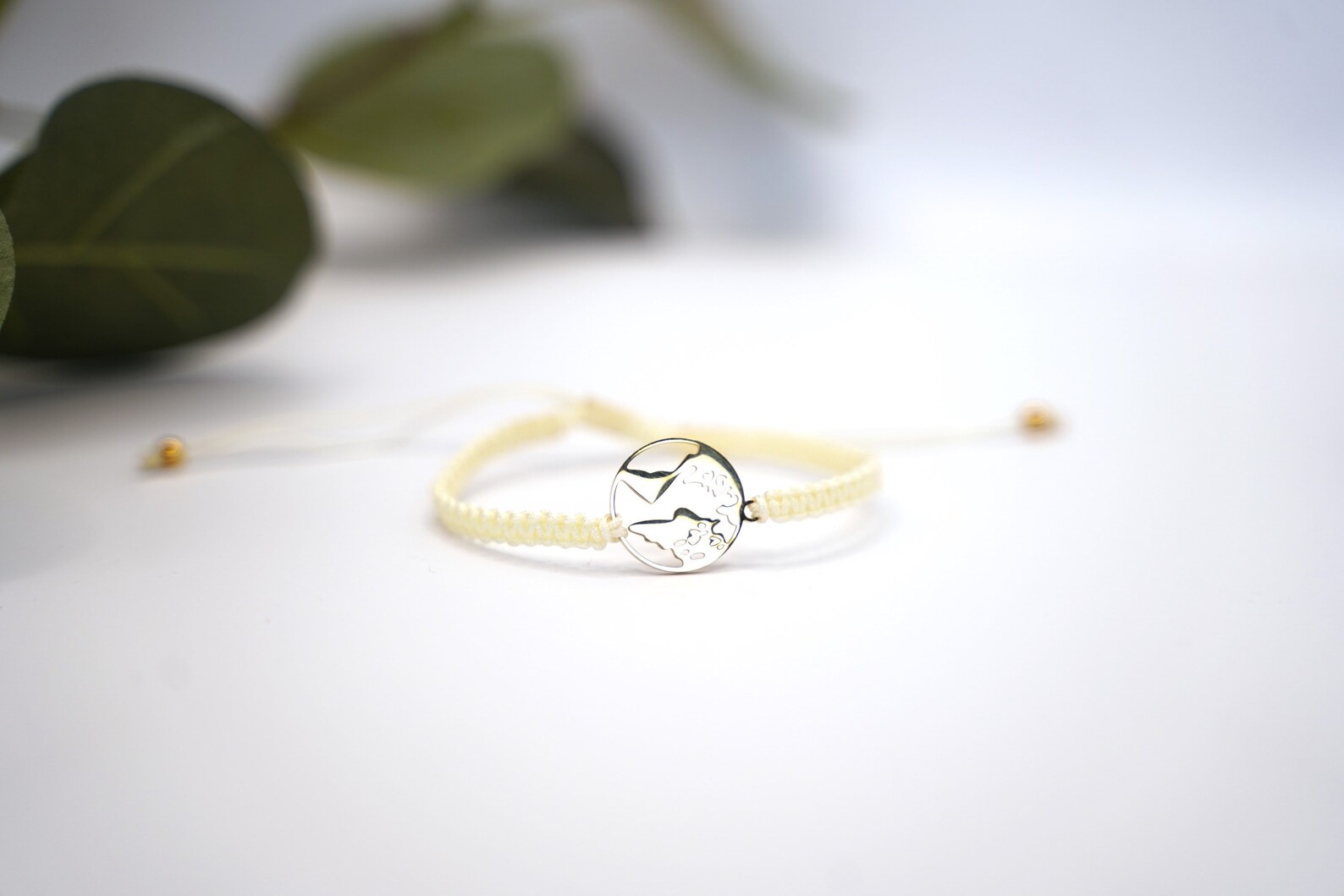 Weltkarte Makramee Armband Edelstahl Travel World map - Etsy.de