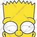 Simpsons Bart Birthday Party Digital Paper Face Mask SVG - Etsy