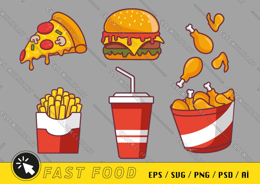 Food SVG | Cute Food SVG | Fast Food | Doodle Icons | SVG File | Donut ...