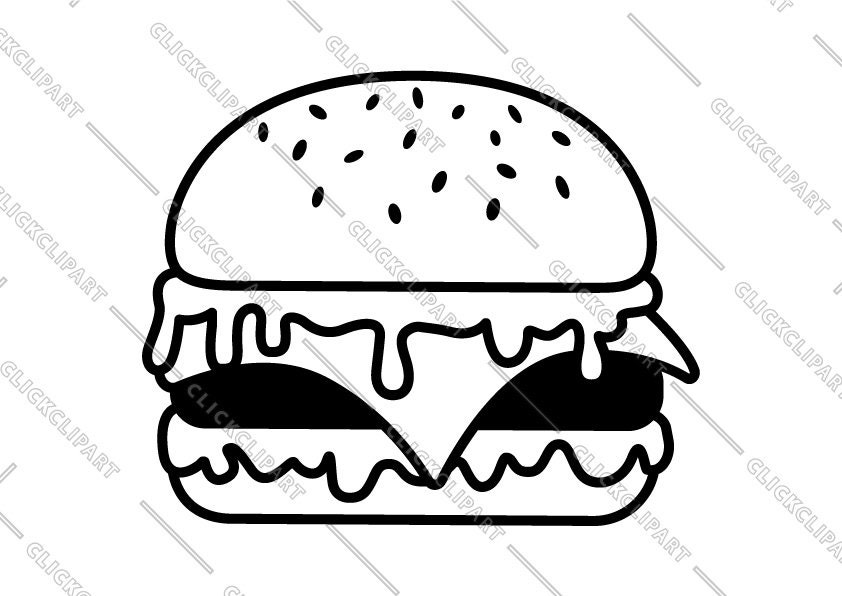 Food SVG Cute Food SVG Fast Food Doodle Icons SVG File - Etsy
