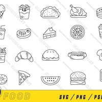 Grocery Clipart Grocery Items Food SVG Food PNG Cute Food Svg Doodle ...
