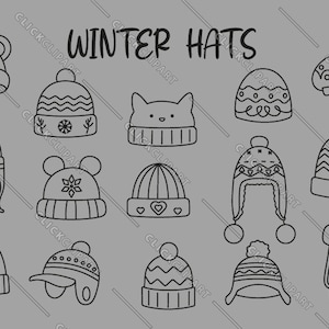 Winter Hat SVG | Beanie PNG | Christmas Hats Svg | Ear Flap Hat ...
